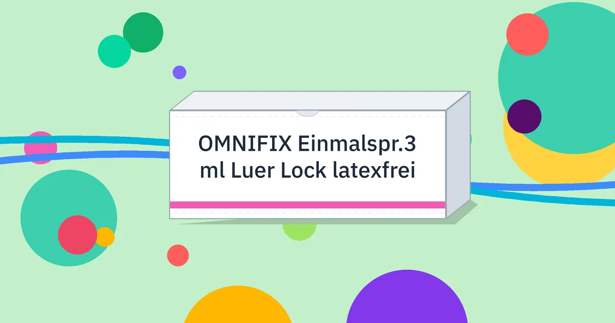 Symbolbild: Packung mit der Aufschrift OMNIFIX Einmalspr.3 ml Luer Lock latexfrei (PZN 18322069) – Verfügbarkeit und Bezug in Apotheken in Frankfurt am Main