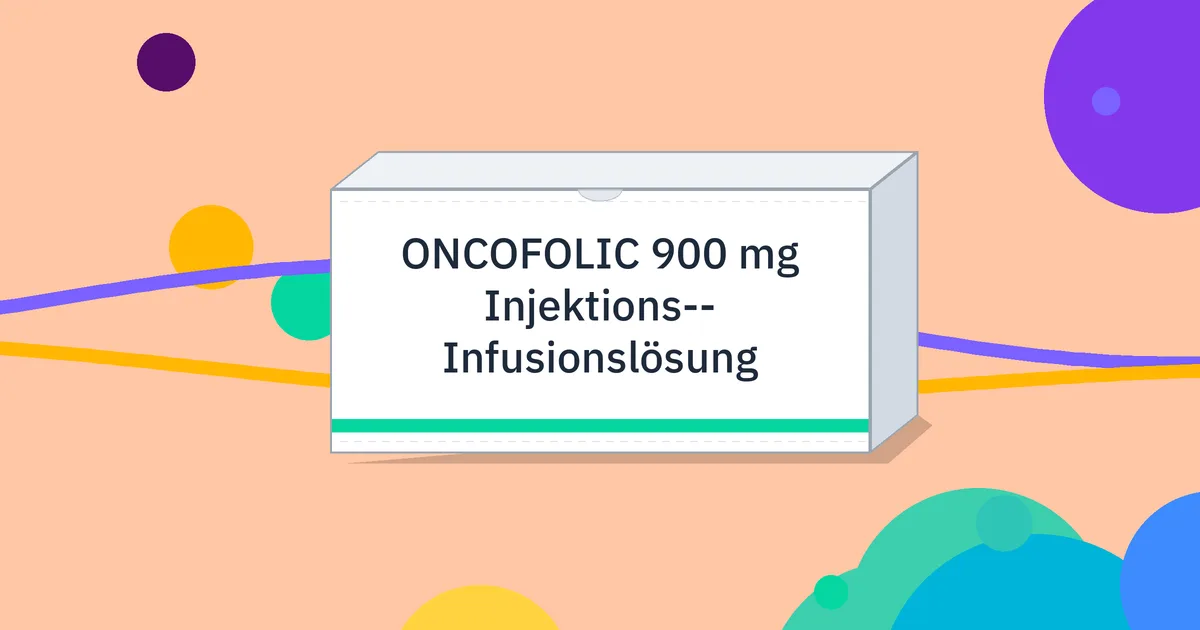 Symbolbild: Packung mit der Aufschrift ONCOFOLIC 900 mg Injektions--Infusionslösung (PZN 02406835) – Verfügbarkeit und Bezug in Apotheken in Frankfurt am Main