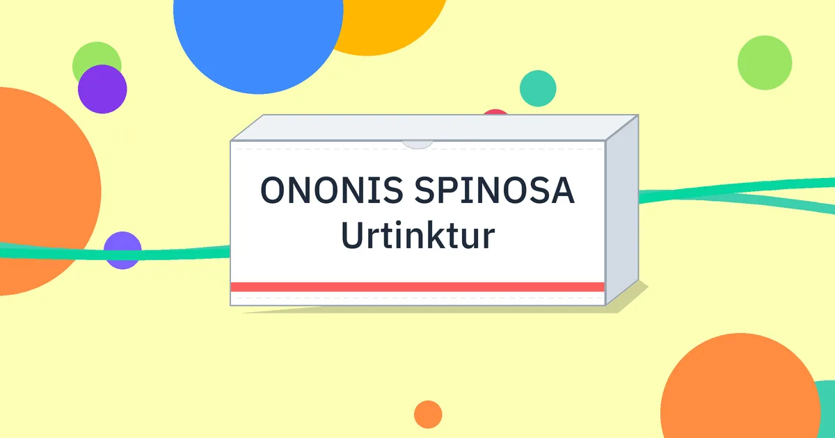 Symbolbild: Packung mit der Aufschrift ONONIS SPINOSA Urtinktur (PZN 04230300) – Verfügbarkeit und Bezug in Apotheken in Frankfurt am Main