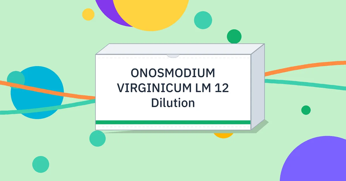 Symbolbild: Packung mit der Aufschrift ONOSMODIUM VIRGINICUM LM 12 Dilution (PZN 13626652) – Verfügbarkeit und Bezug in Apotheken in Frankfurt am Main