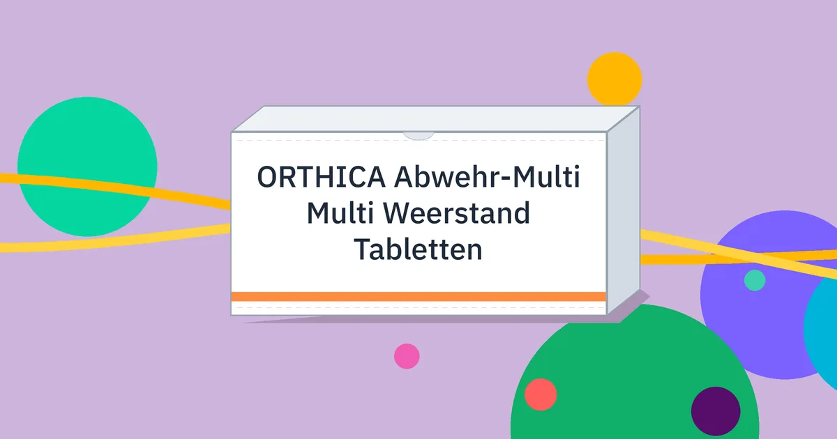 Symbolbild: Packung mit der Aufschrift ORTHICA Abwehr-Multi Multi Weerstand Tabletten (PZN 19427161) – Verfügbarkeit und Bezug in Apotheken in Frankfurt am Main