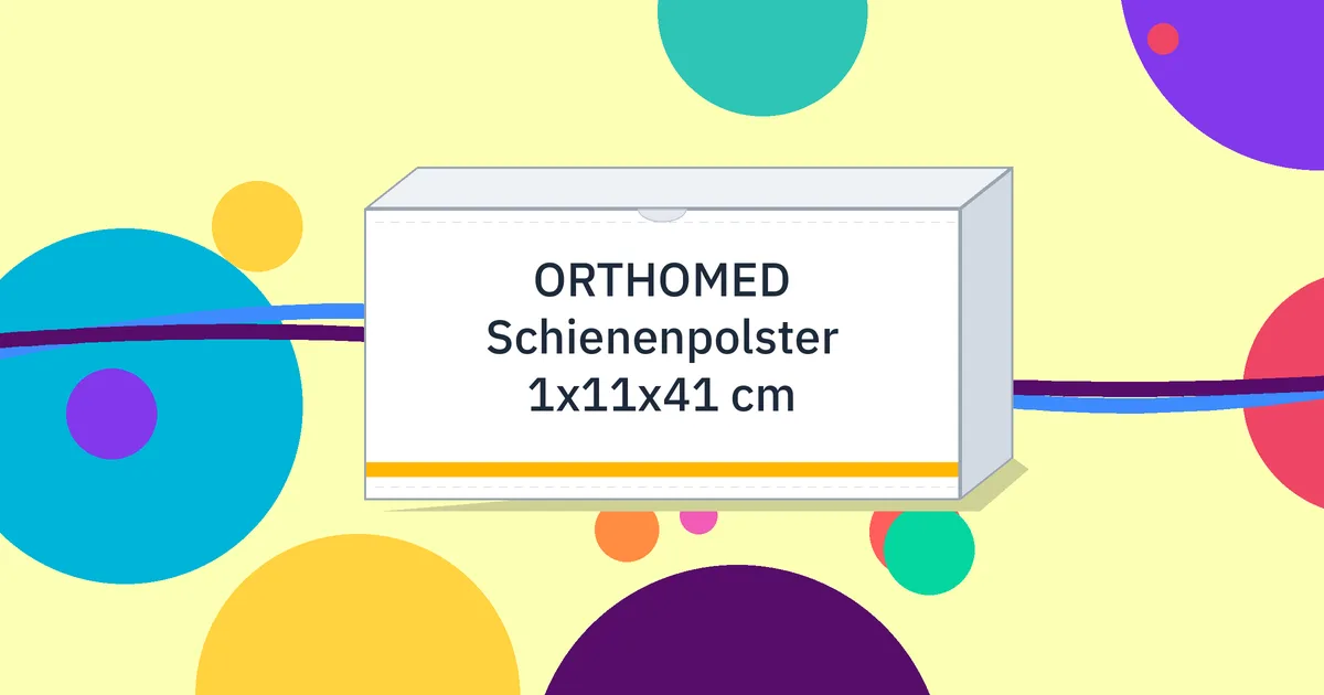 Symbolbild: Packung mit der Aufschrift ORTHOMED Schienenpolster 1x11x41 cm (PZN 03450614) – Verfügbarkeit und Bezug in Apotheken in Frankfurt am Main