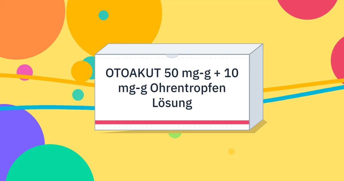 Symbolbild: Packung mit der Aufschrift OTOAKUT 50 mg-g + 10 mg-g Ohrentropfen Lösung (PZN 18707705) – Verfügbarkeit und Bezug in Apotheken in Frankfurt am Main