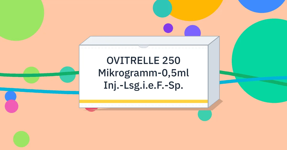 Symbolbild: Packung mit der Aufschrift OVITRELLE 250 Mikrogramm-0,5ml Inj.-Lsg.i.e.F.-Sp. (PZN 10532330) – Verfügbarkeit und Bezug in Apotheken in Frankfurt am Main