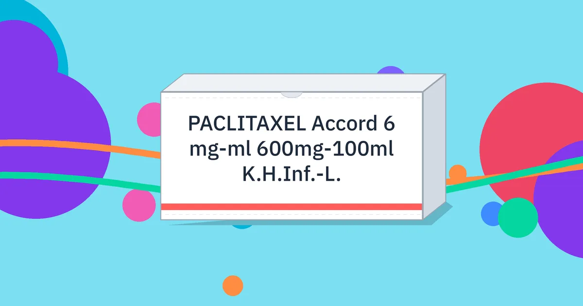 Symbolbild: Packung mit der Aufschrift PACLITAXEL Accord 6 mg-ml 600mg-100ml K.H.Inf.-L. (PZN 16912476) – Verfügbarkeit und Bezug in Apotheken in Frankfurt am Main