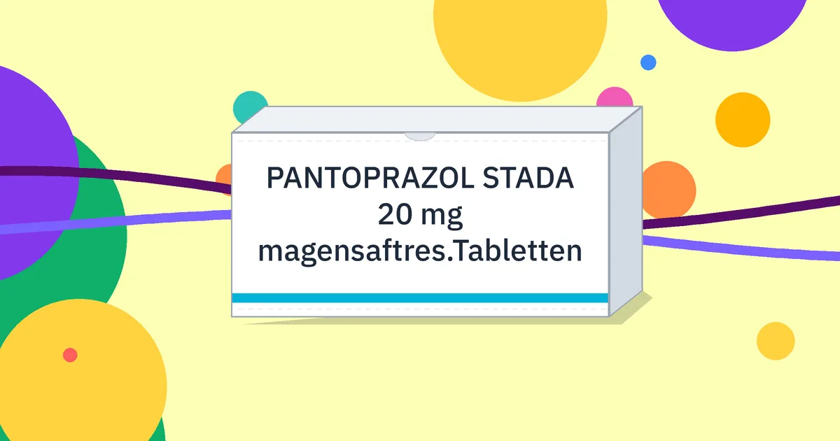 Symbolbild: Packung mit der Aufschrift PANTOPRAZOL STADA 20 mg magensaftres.Tabletten (PZN 07306009) – Verfügbarkeit und Bezug in Apotheken in Frankfurt am Main