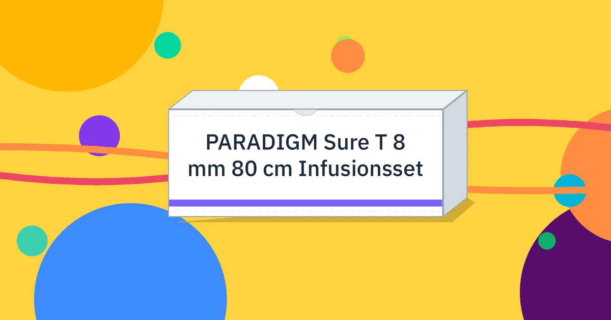 Symbolbild: Packung mit der Aufschrift PARADIGM Sure T 8 mm 80 cm Infusionsset (PZN 14324427) – Verfügbarkeit und Bezug in Apotheken in Frankfurt am Main