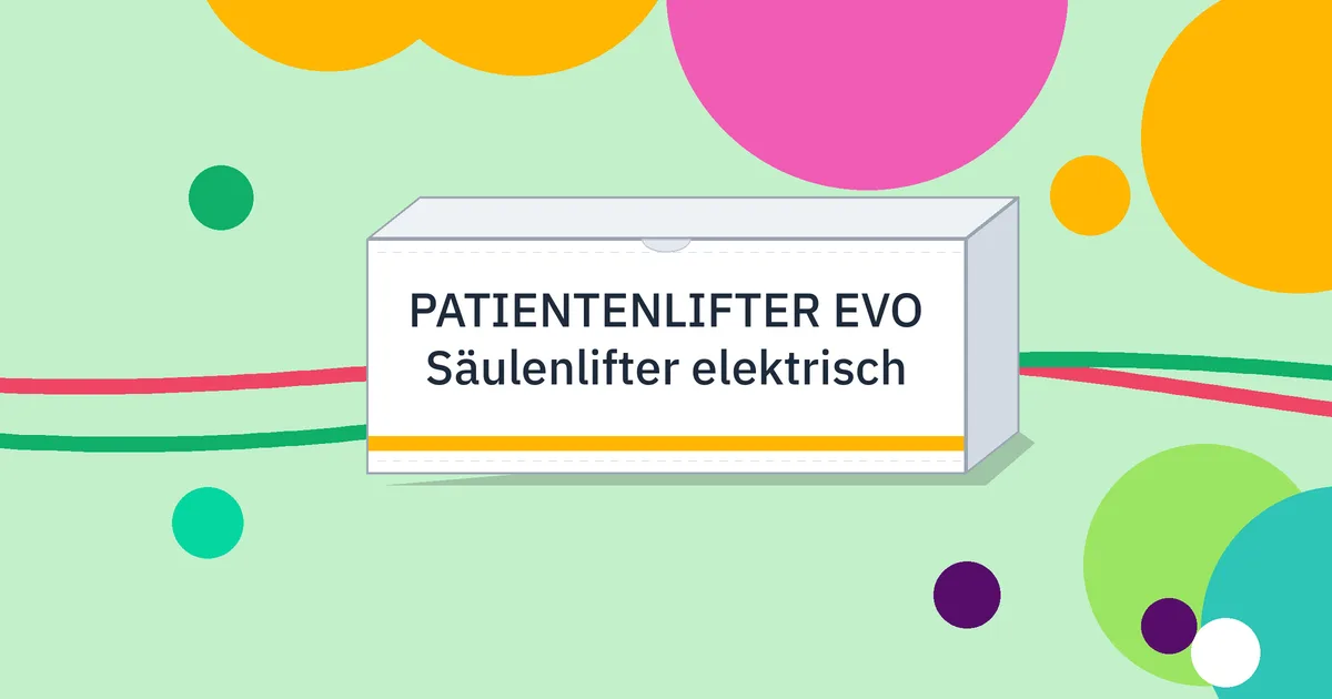 Symbolbild: Packung mit der Aufschrift PATIENTENLIFTER EVO Säulenlifter elektrisch (PZN 20373246) – Verfügbarkeit und Bezug in Apotheken in Frankfurt am Main