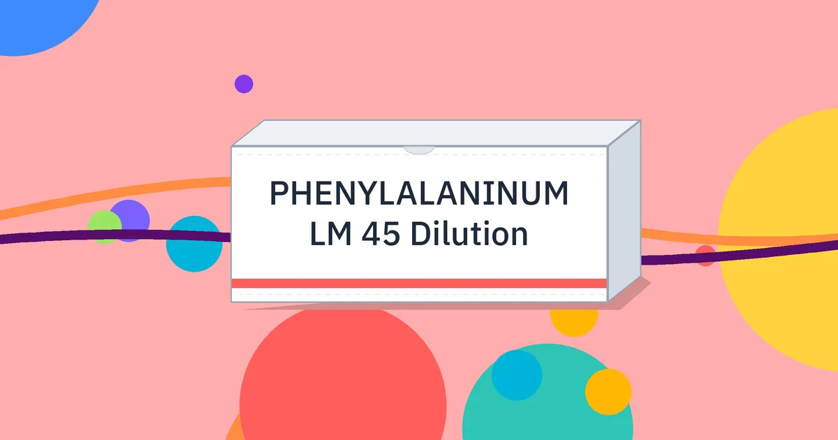 Symbolbild: Packung mit der Aufschrift PHENYLALANINUM LM 45 Dilution (PZN 13784150) – Verfügbarkeit und Bezug in Apotheken in Frankfurt am Main