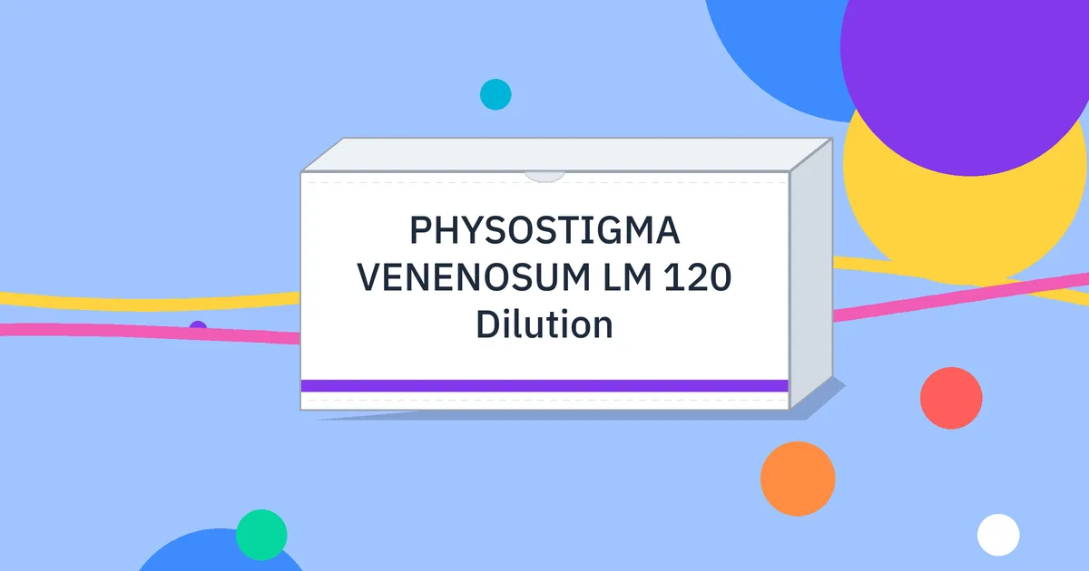 Symbolbild: Packung mit der Aufschrift PHYSOSTIGMA VENENOSUM LM 120 Dilution (PZN 13035661) – Verfügbarkeit und Bezug in Apotheken in Frankfurt am Main
