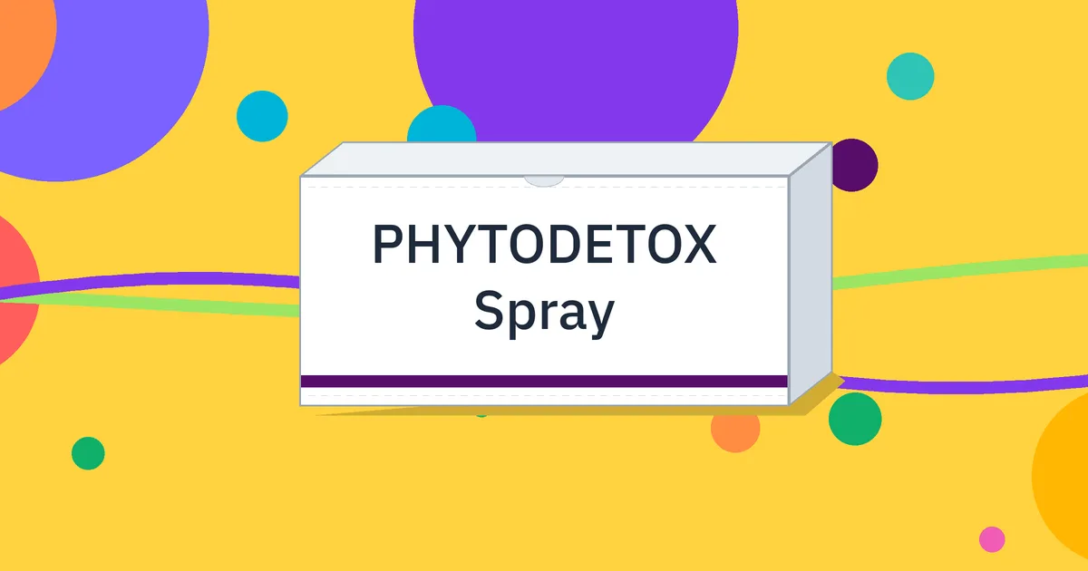 Symbolbild: Packung mit der Aufschrift PHYTODETOX Spray (PZN 15582338) – Verfügbarkeit und Bezug in Apotheken in Frankfurt am Main