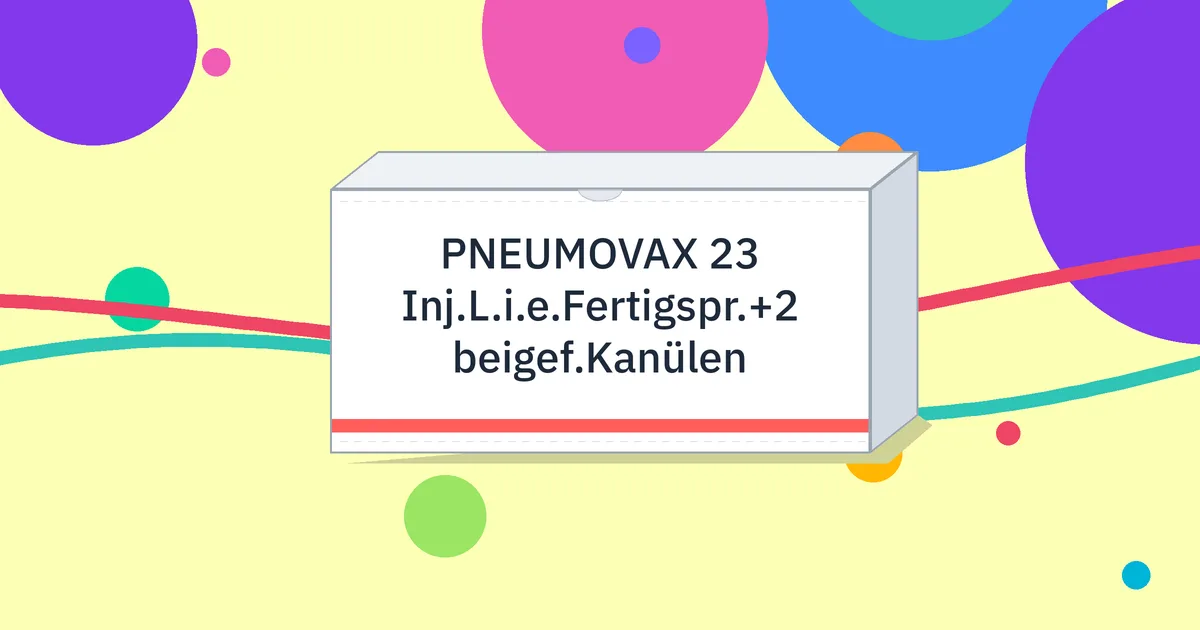 Symbolbild: Packung mit der Aufschrift PNEUMOVAX 23 Inj.L.i.e.Fertigspr.+2 beigef.Kanülen (PZN 18074252) – Verfügbarkeit und Bezug in Apotheken in Frankfurt am Main