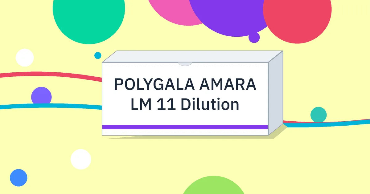 Symbolbild: Packung mit der Aufschrift POLYGALA AMARA LM 11 Dilution (PZN 13661447) – Verfügbarkeit und Bezug in Apotheken in Frankfurt am Main