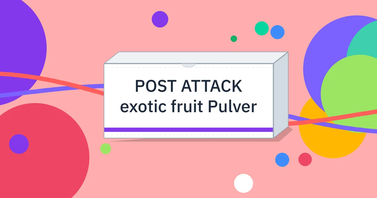 Symbolbild: Packung mit der Aufschrift POST ATTACK exotic fruit Pulver (PZN 14292868) – Verfügbarkeit und Bezug in Apotheken in Frankfurt am Main