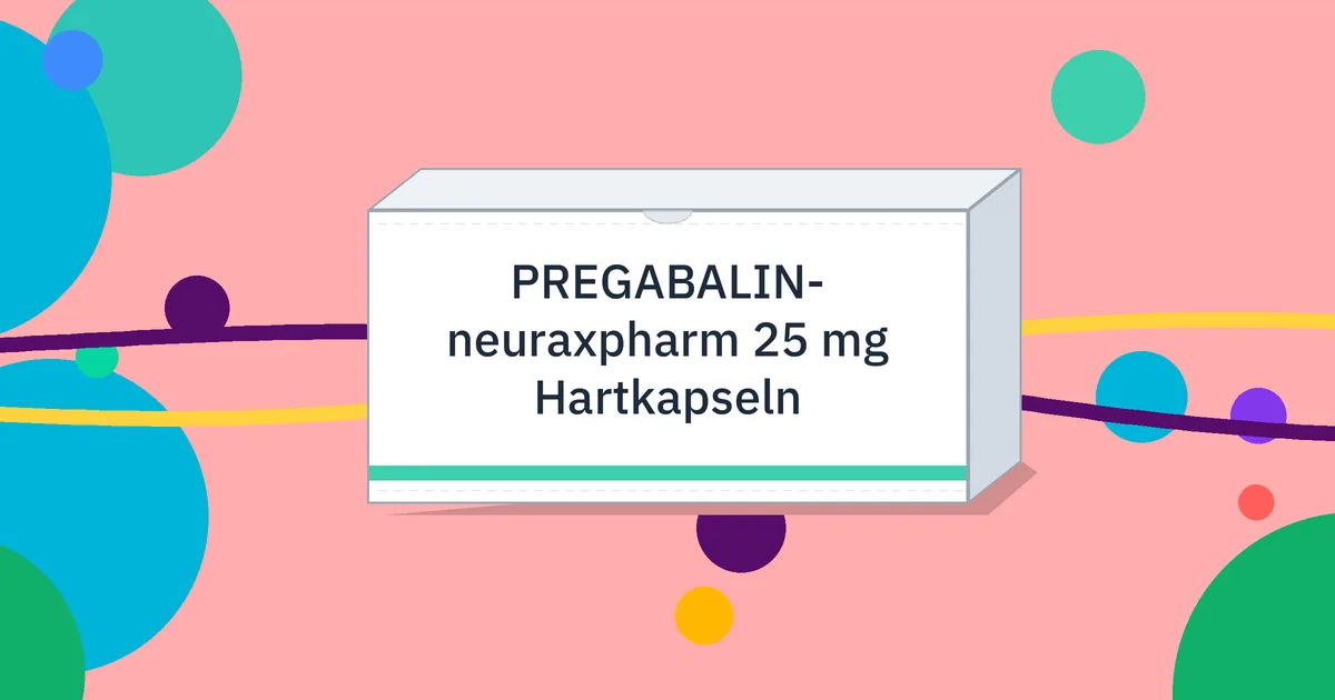 Symbolbild: Packung mit der Aufschrift PREGABALIN-neuraxpharm 25 mg Hartkapseln (PZN 11031328) – Verfügbarkeit und Bezug in Apotheken in Frankfurt am Main