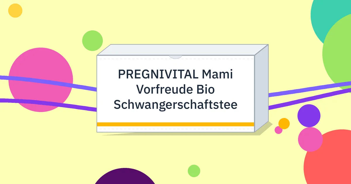 Symbolbild: Packung mit der Aufschrift PREGNIVITAL Mami Vorfreude Bio Schwangerschaftstee (PZN 19394295) – Verfügbarkeit und Bezug in Apotheken in Frankfurt am Main