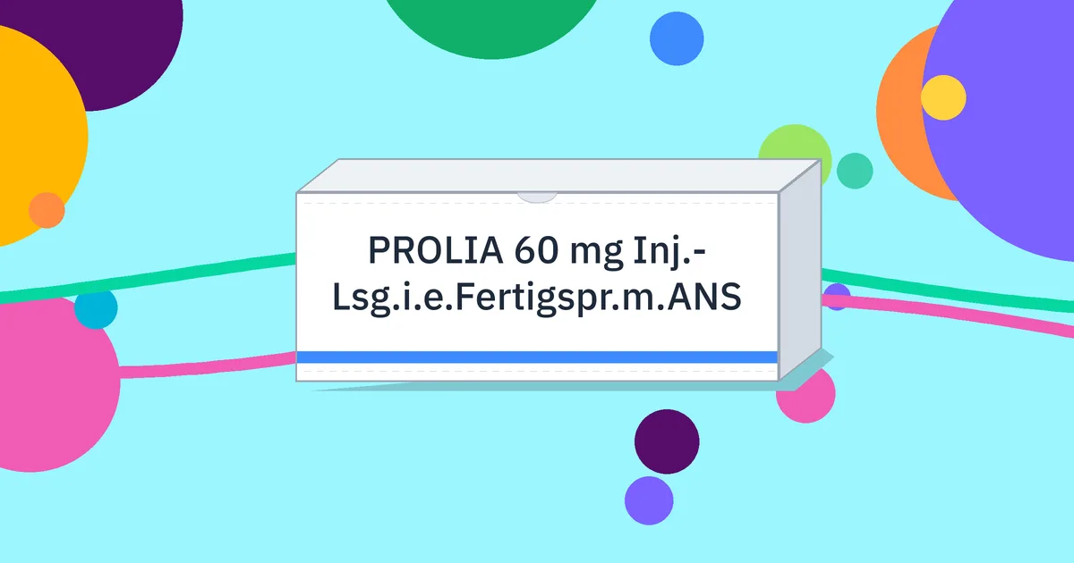 Symbolbild: Packung mit der Aufschrift PROLIA 60 mg Inj.-Lsg.i.e.Fertigspr.m.ANS (PZN 19128949) – Verfügbarkeit und Bezug in Apotheken in Frankfurt am Main