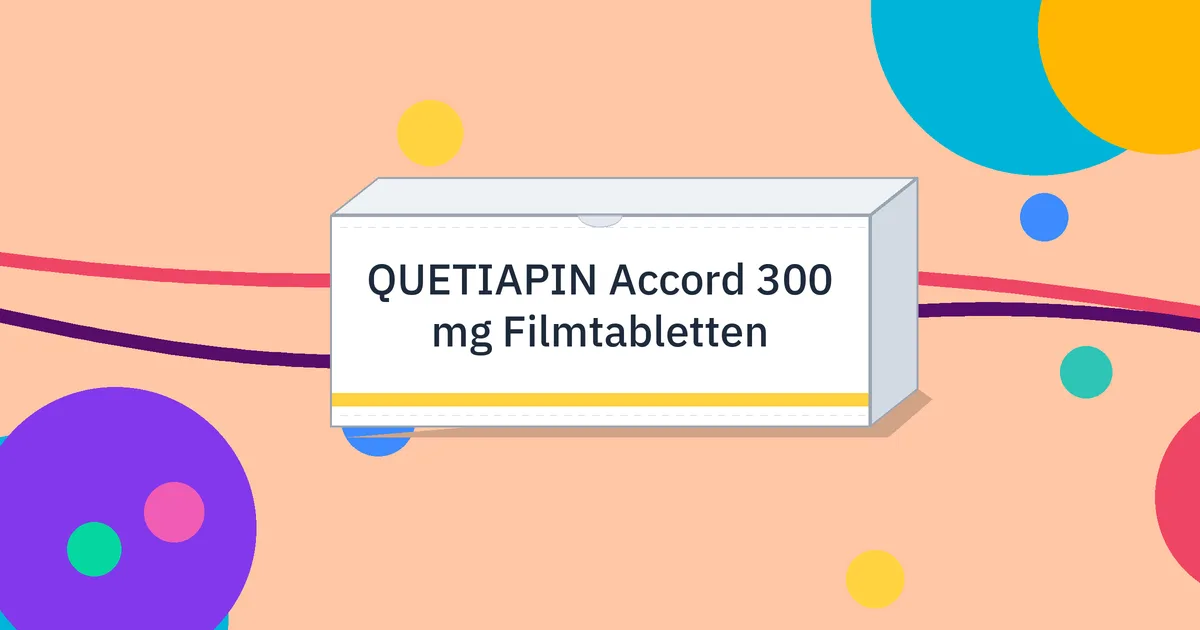 Symbolbild: Packung mit der Aufschrift QUETIAPIN Accord 300 mg Filmtabletten (PZN 18138377) – Verfügbarkeit und Bezug in Apotheken in Frankfurt am Main