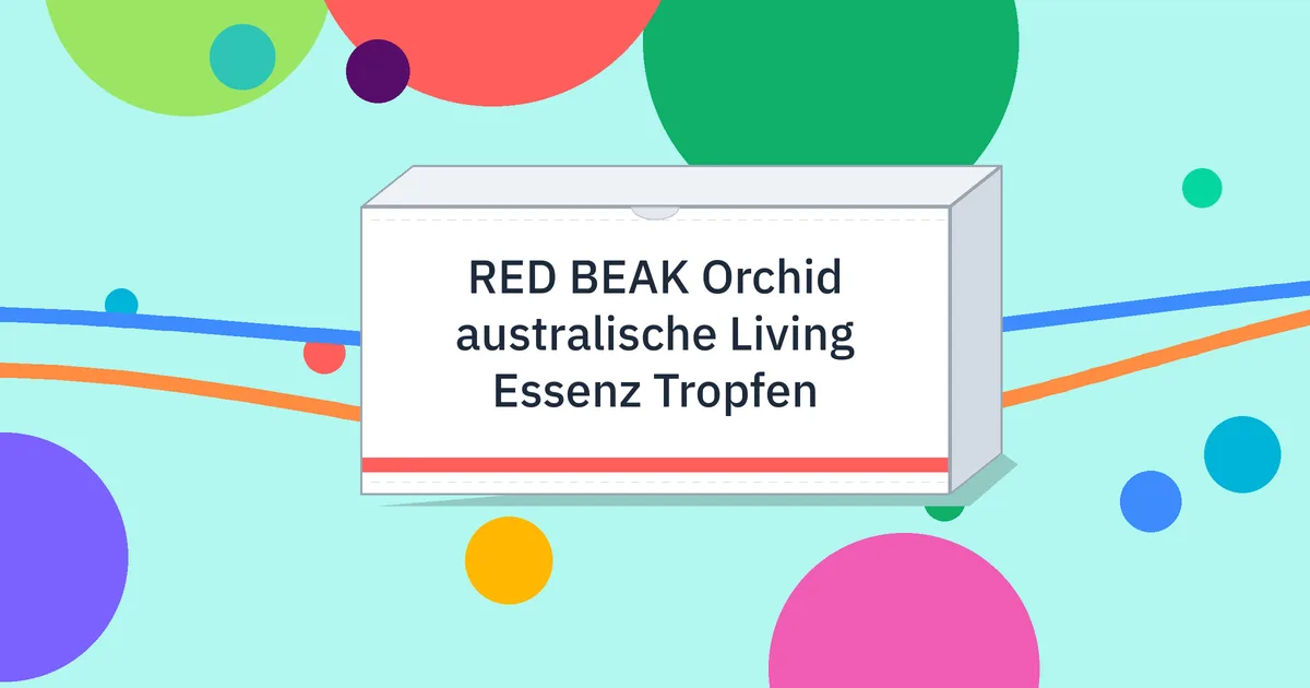 Symbolbild: Packung mit der Aufschrift RED BEAK Orchid australische Living Essenz Tropfen (PZN 05010747) – Verfügbarkeit und Bezug in Apotheken in Frankfurt am Main