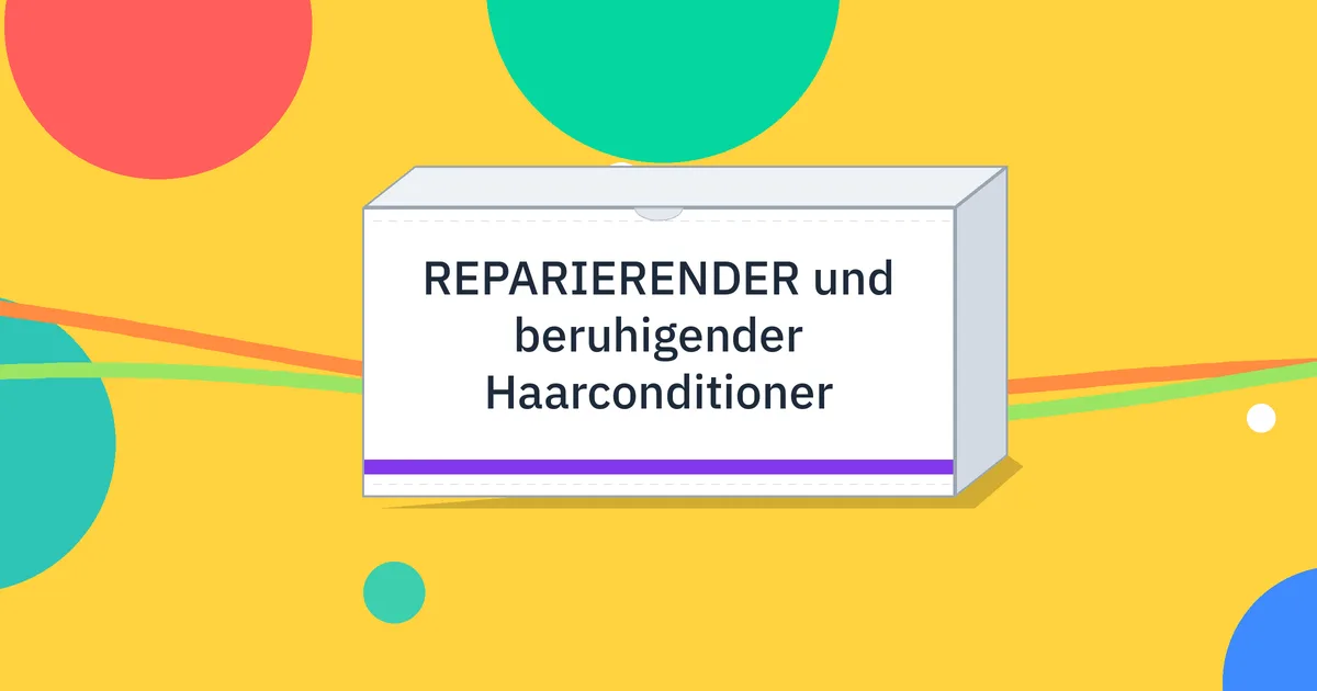 Symbolbild: Packung mit der Aufschrift REPARIERENDER und beruhigender Haarconditioner (PZN 18081743) – Verfügbarkeit und Bezug in Apotheken in Frankfurt am Main