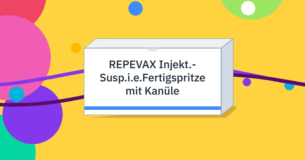 Symbolbild: Packung mit der Aufschrift REPEVAX Injekt.-Susp.i.e.Fertigspritze mit Kanüle (PZN 01015908) – Verfügbarkeit und Bezug in Apotheken in Frankfurt am Main