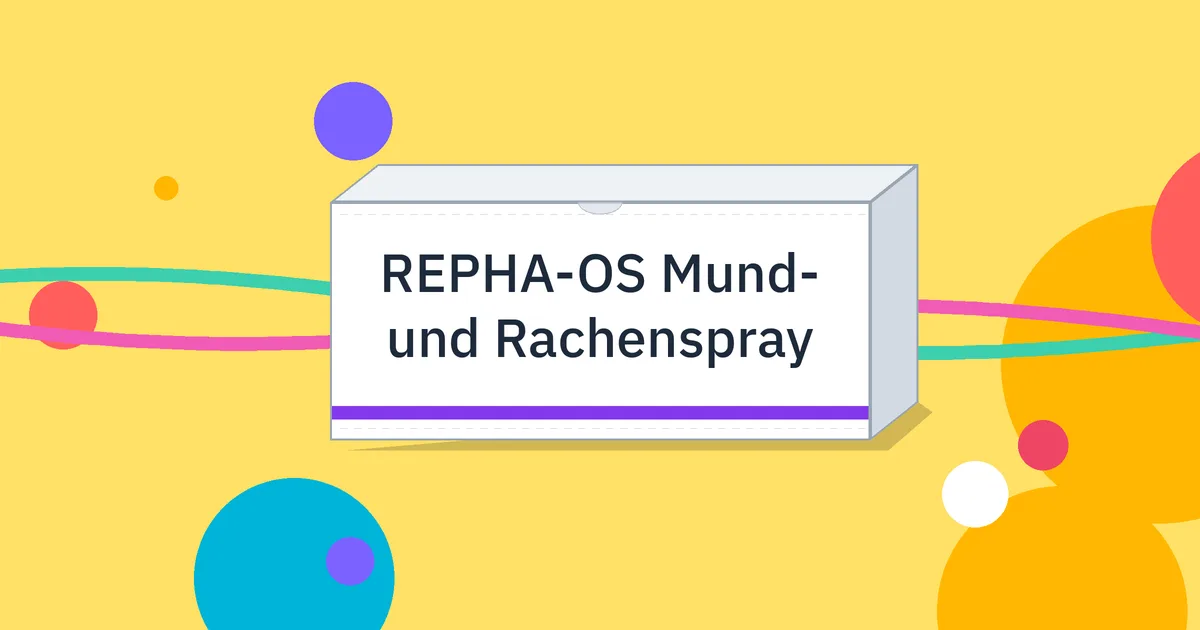 Symbolbild: Packung mit der Aufschrift REPHA-OS Mund- und Rachenspray (PZN 18436910) – Verfügbarkeit und Bezug in Apotheken in Frankfurt am Main