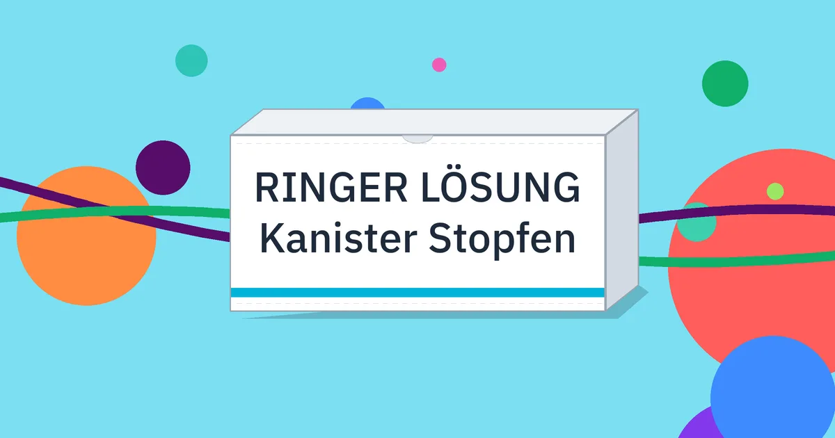 Symbolbild: Packung mit der Aufschrift RINGER LÖSUNG Kanister Stopfen (PZN 08768841) – Verfügbarkeit und Bezug in Apotheken in Frankfurt am Main