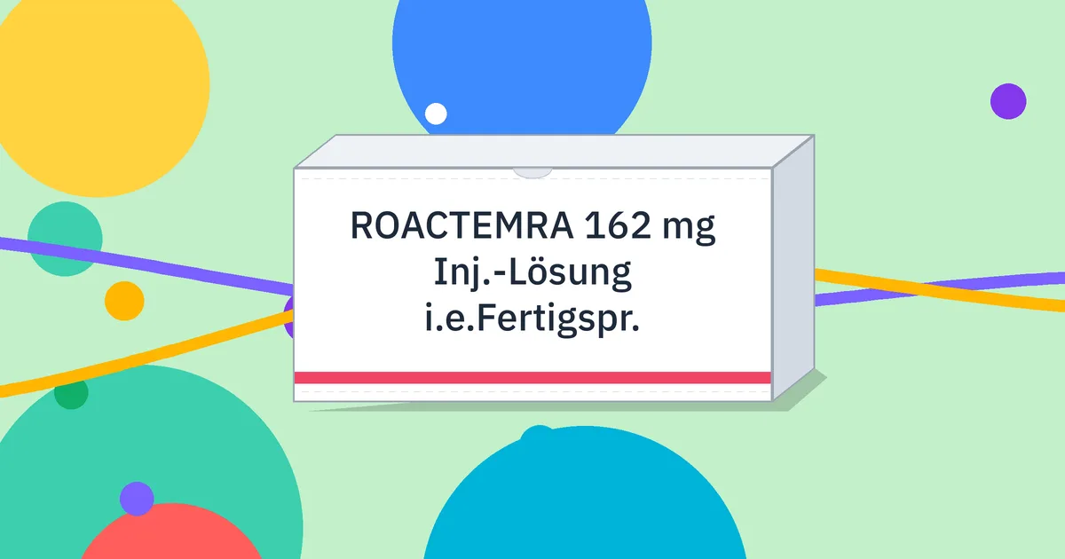 Symbolbild: Packung mit der Aufschrift ROACTEMRA 162 mg Inj.-Lösung i.e.Fertigspr. (PZN 20168888) – Verfügbarkeit und Bezug in Apotheken in Frankfurt am Main