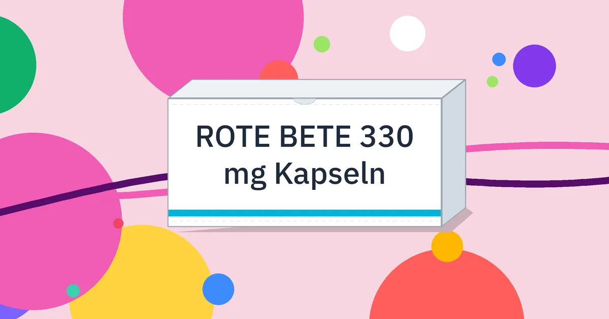 Symbolbild: Packung mit der Aufschrift ROTE BETE 330 mg Kapseln (PZN 18216700) – Verfügbarkeit und Bezug in Apotheken in Frankfurt am Main