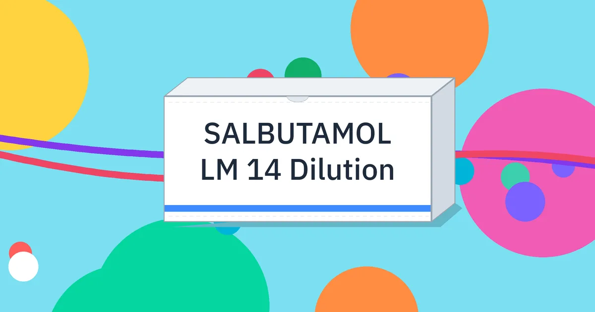 Symbolbild: Packung mit der Aufschrift SALBUTAMOL LM 14 Dilution (PZN 13177208) – Verfügbarkeit und Bezug in Apotheken in Frankfurt am Main