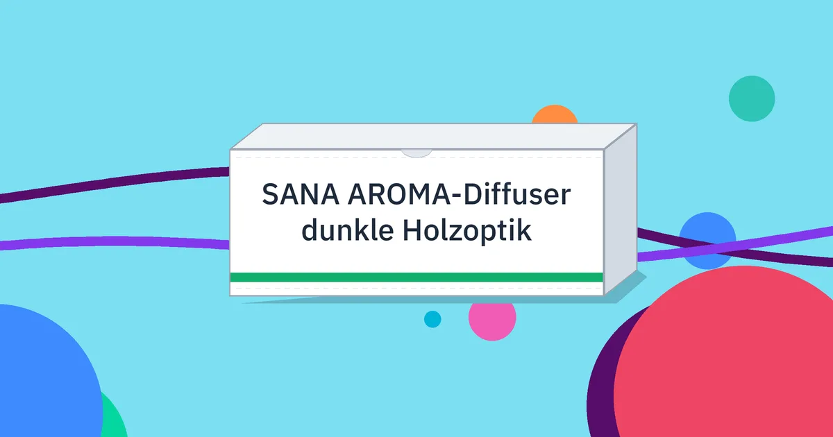 Symbolbild: Packung mit der Aufschrift SANA AROMA-Diffuser dunkle Holzoptik (PZN 18713686) – Verfügbarkeit und Bezug in Apotheken in Frankfurt am Main