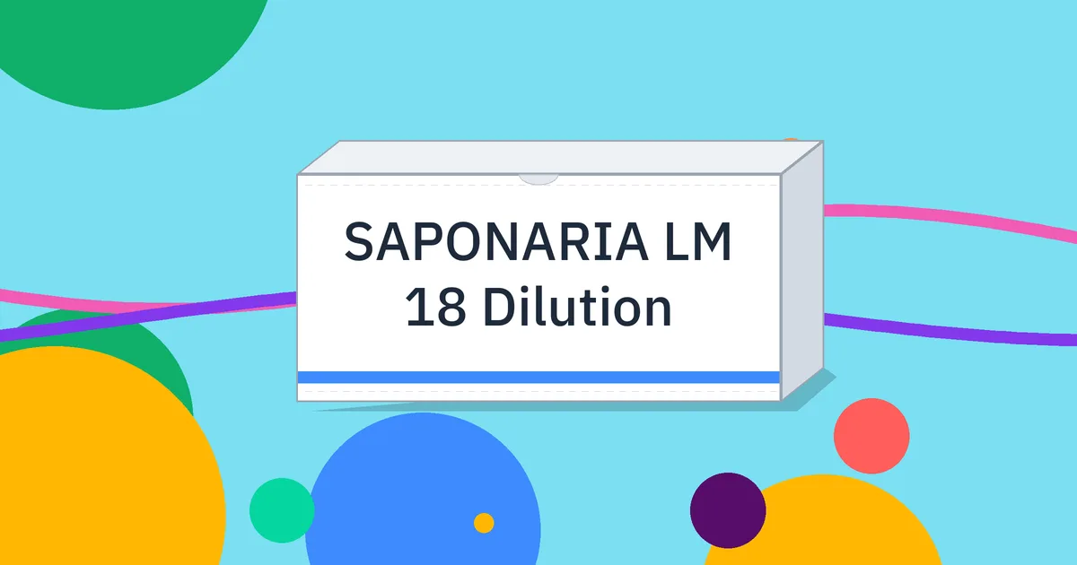 Symbolbild: Packung mit der Aufschrift SAPONARIA LM 18 Dilution (PZN 13686418) – Verfügbarkeit und Bezug in Apotheken in Frankfurt am Main