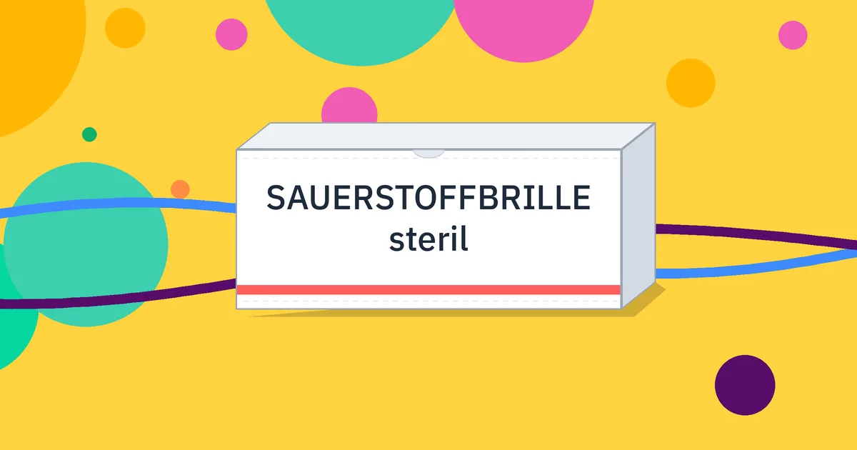 Symbolbild: Packung mit der Aufschrift SAUERSTOFFBRILLE steril (PZN 02099942) – Verfügbarkeit und Bezug in Apotheken in Frankfurt am Main