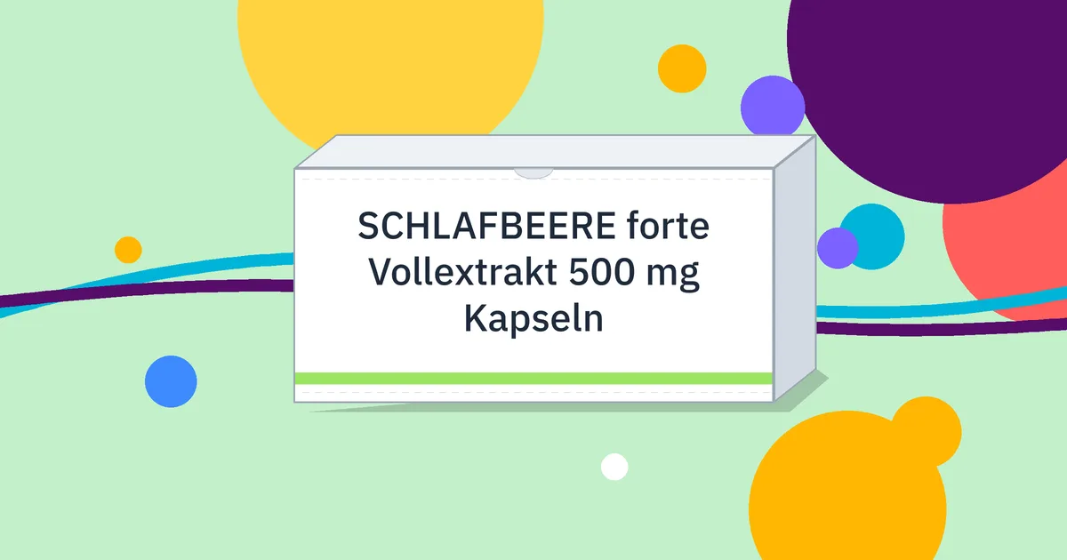 Symbolbild: Packung mit der Aufschrift SCHLAFBEERE forte Vollextrakt 500 mg Kapseln (PZN 16313072) – Verfügbarkeit und Bezug in Apotheken in Frankfurt am Main