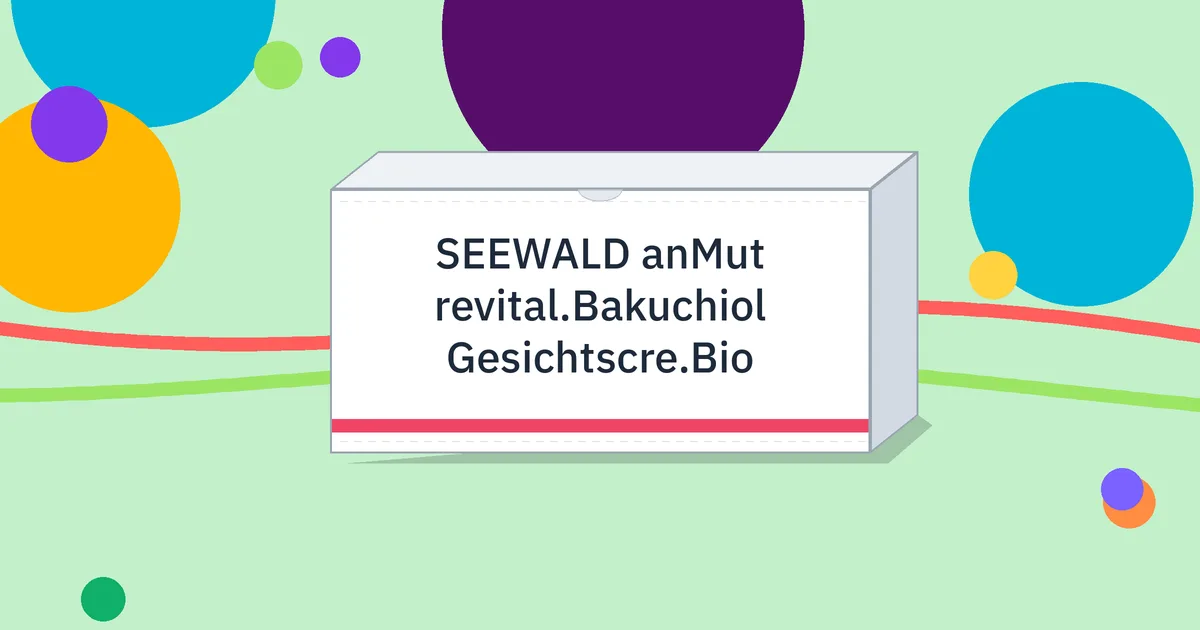 Symbolbild: Packung mit der Aufschrift SEEWALD anMut revital.Bakuchiol Gesichtscre.Bio (PZN 20686910) – Verfügbarkeit und Bezug in Apotheken in Frankfurt am Main