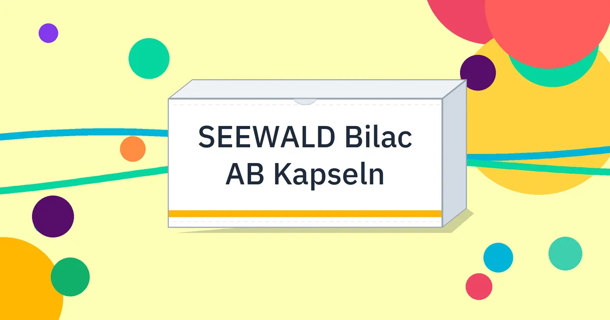Symbolbild: Packung mit der Aufschrift SEEWALD Bilac AB Kapseln (PZN 17920176) – Verfügbarkeit und Bezug in Apotheken in Frankfurt am Main