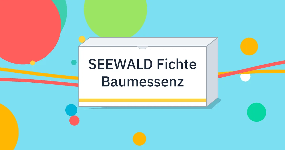 Symbolbild: Packung mit der Aufschrift SEEWALD Fichte Baumessenz (PZN 14236290) – Verfügbarkeit und Bezug in Apotheken in Frankfurt am Main