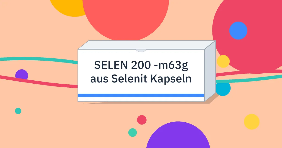 Symbolbild: Packung mit der Aufschrift SELEN 200 -m63g aus Selenit Kapseln (PZN 10996555) – Verfügbarkeit und Bezug in Apotheken in Frankfurt am Main