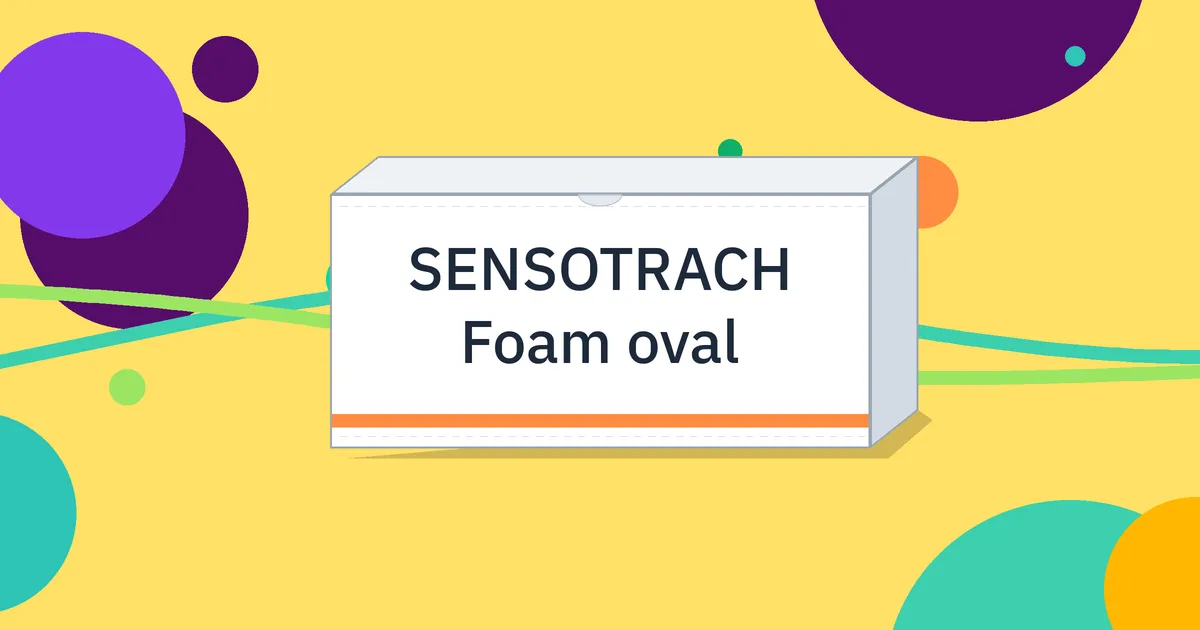 Symbolbild: Packung mit der Aufschrift SENSOTRACH Foam oval (PZN 11659400) – Verfügbarkeit und Bezug in Apotheken in Frankfurt am Main