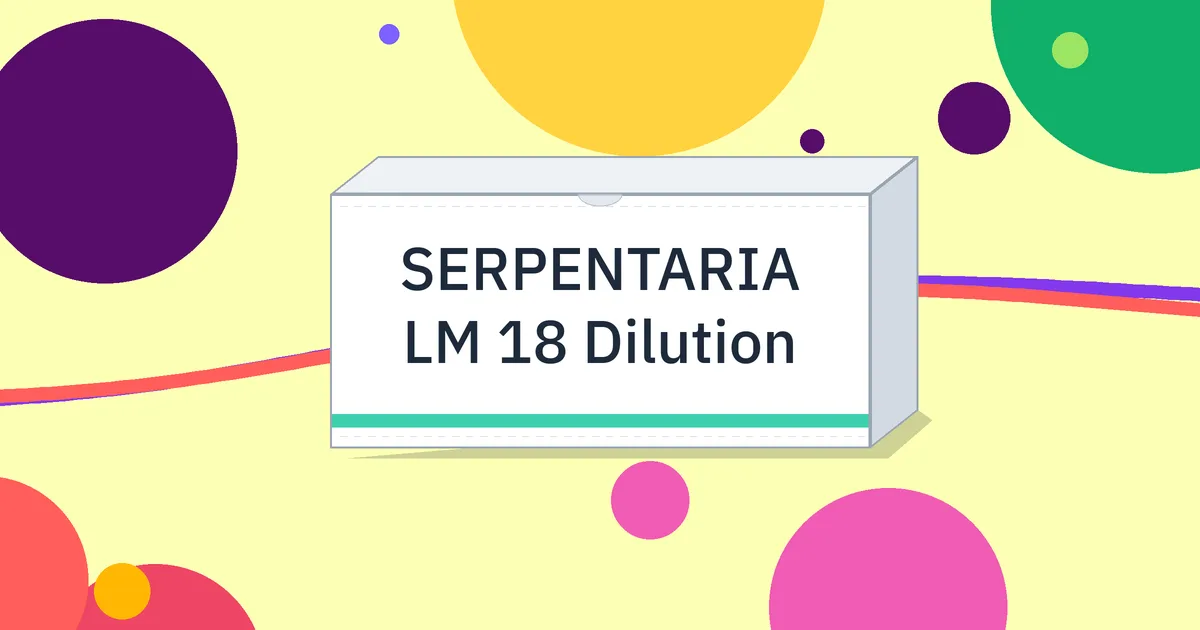 Symbolbild: Packung mit der Aufschrift SERPENTARIA LM 18 Dilution (PZN 13676325) – Verfügbarkeit und Bezug in Apotheken in Frankfurt am Main