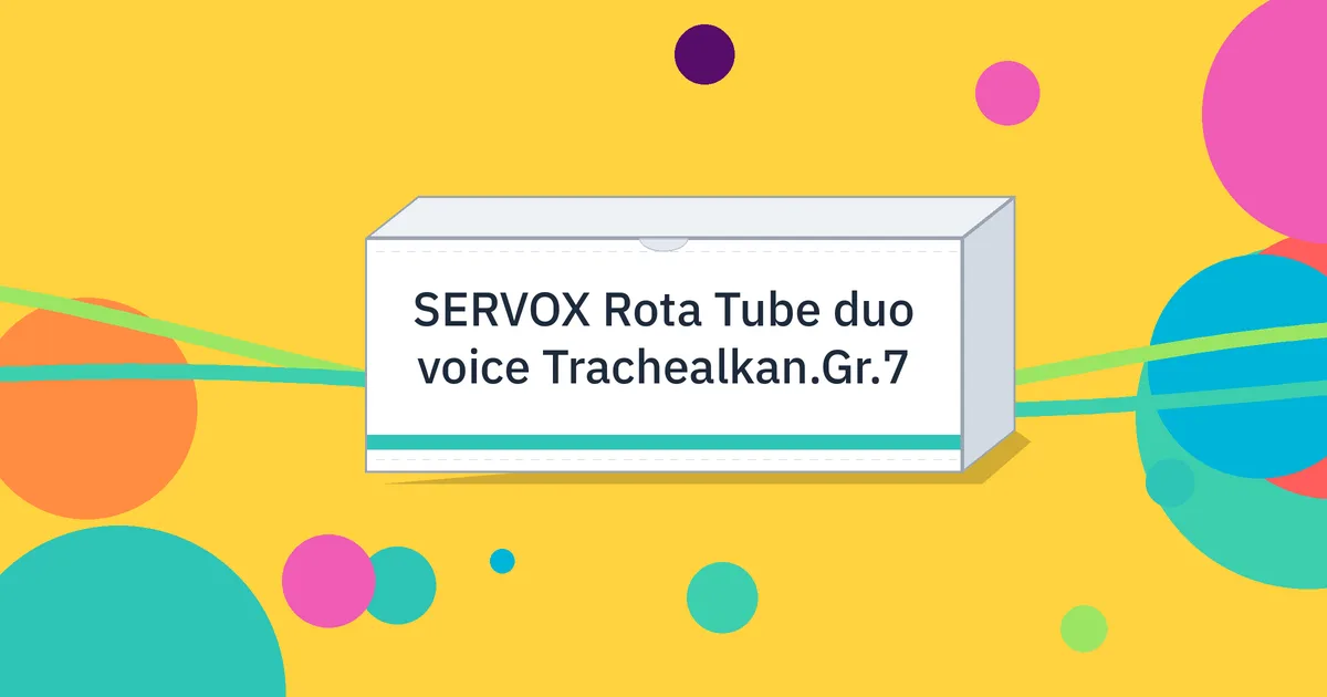 Symbolbild: Packung mit der Aufschrift SERVOX Rota Tube duo voice Trachealkan.Gr.7 (PZN 10065845) – Verfügbarkeit und Bezug in Apotheken in Frankfurt am Main
