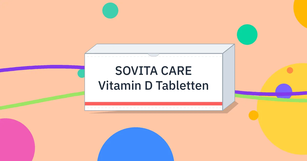 Symbolbild: Packung mit der Aufschrift SOVITA CARE Vitamin D Tabletten (PZN 10065561) – Verfügbarkeit und Bezug in Apotheken in Frankfurt am Main