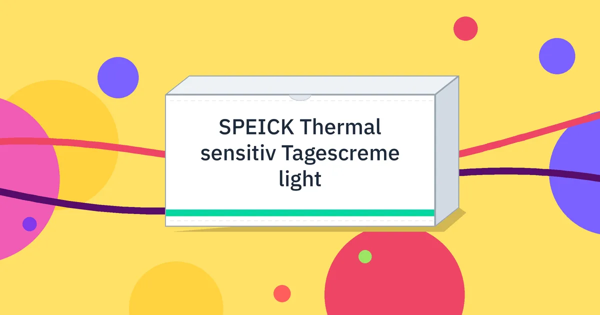 Symbolbild: Packung mit der Aufschrift SPEICK Thermal sensitiv Tagescreme light (PZN 18299867) – Verfügbarkeit und Bezug in Apotheken in Frankfurt am Main