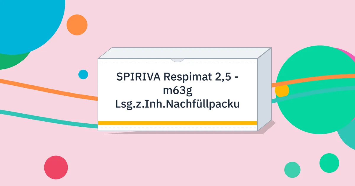 Symbolbild: Packung mit der Aufschrift SPIRIVA Respimat 2,5 -m63g Lsg.z.Inh.Nachfüllpacku (PZN 16163750) – Verfügbarkeit und Bezug in Apotheken in Frankfurt am Main