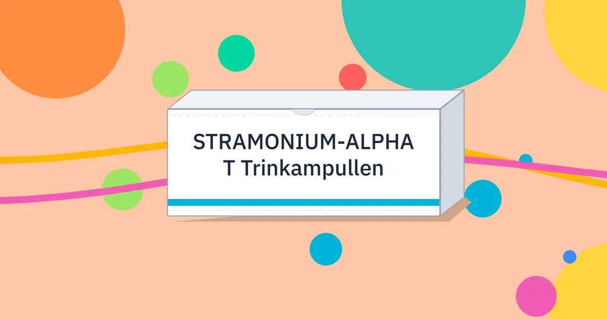 Symbolbild: Packung mit der Aufschrift STRAMONIUM-ALPHA T Trinkampullen (PZN 10222411) – Verfügbarkeit und Bezug in Apotheken in Frankfurt am Main