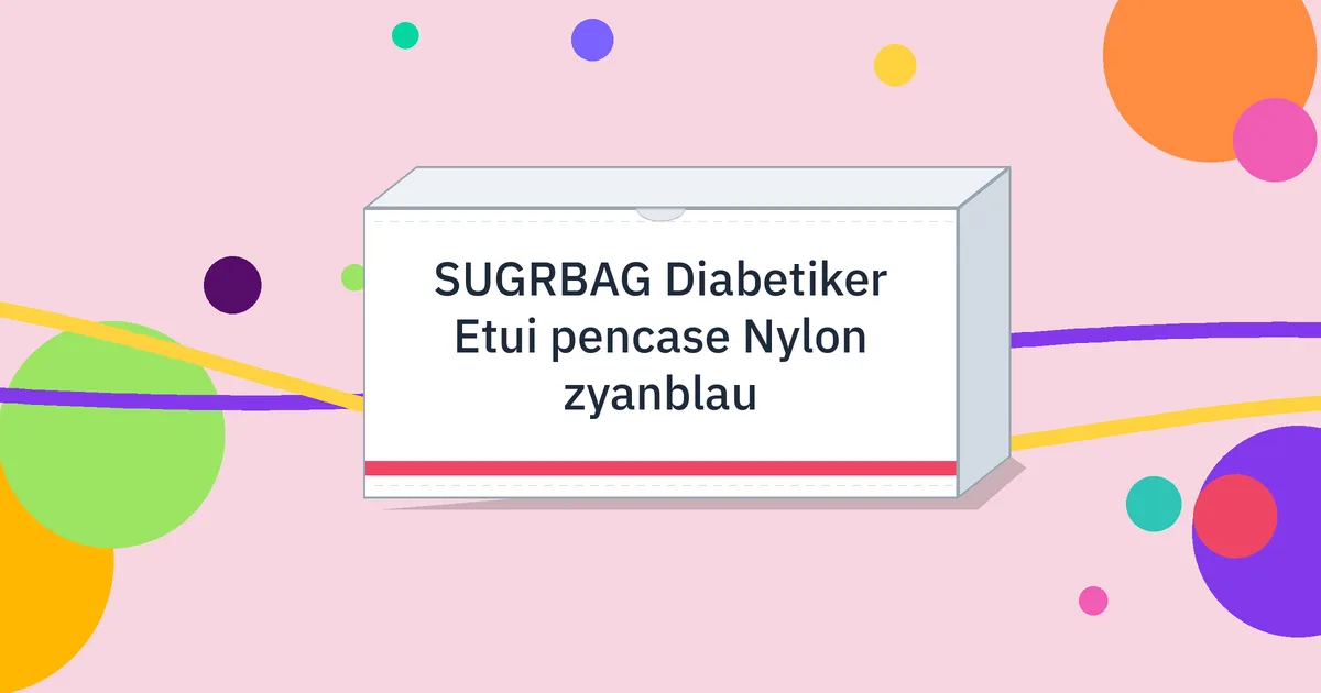 Symbolbild: Packung mit der Aufschrift SUGRBAG Diabetiker Etui pencase Nylon zyanblau (PZN 12550148) – Verfügbarkeit und Bezug in Apotheken in Frankfurt am Main