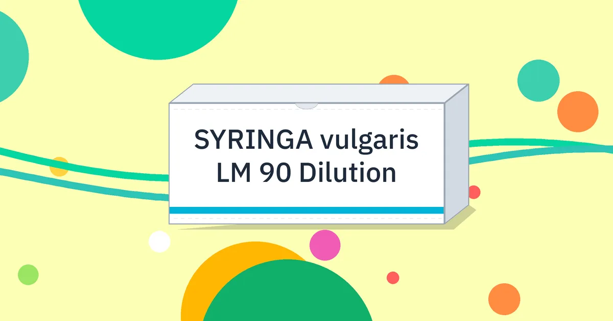 Symbolbild: Packung mit der Aufschrift SYRINGA vulgaris LM 90 Dilution (PZN 13686051) – Verfügbarkeit und Bezug in Apotheken in Frankfurt am Main