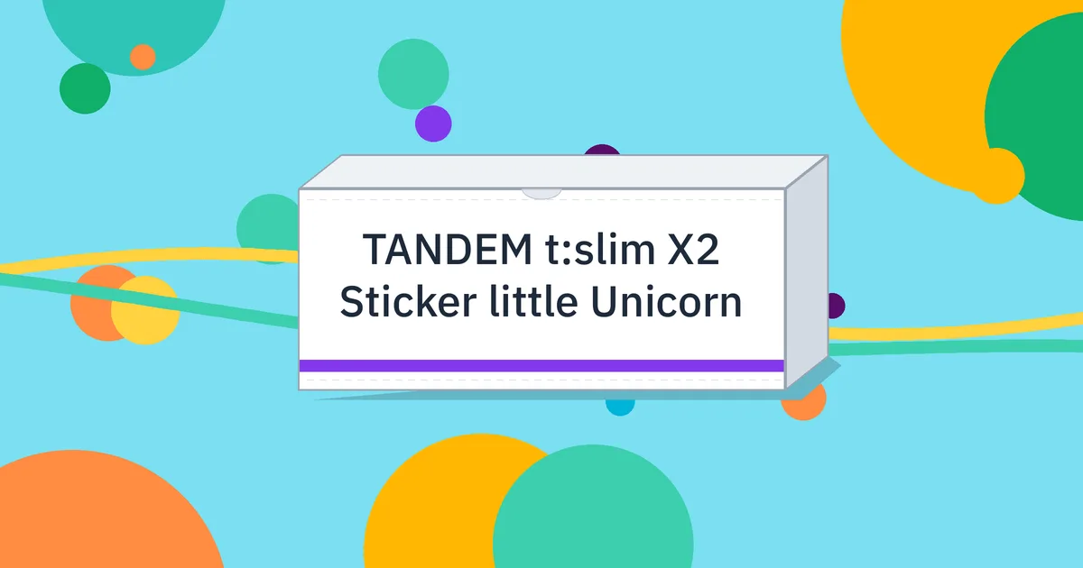 Symbolbild: Packung mit der Aufschrift TANDEM t:slim X2 Sticker little Unicorn (PZN 19862891) – Verfügbarkeit und Bezug in Apotheken in Frankfurt am Main