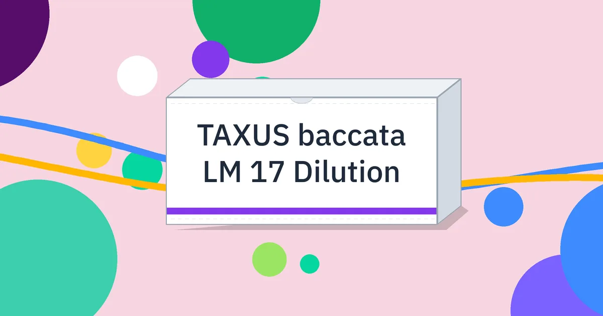 Symbolbild: Packung mit der Aufschrift TAXUS baccata LM 17 Dilution (PZN 13215268) – Verfügbarkeit und Bezug in Apotheken in Frankfurt am Main