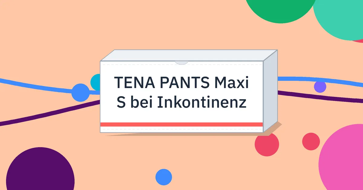 Symbolbild: Packung mit der Aufschrift TENA PANTS Maxi S bei Inkontinenz (PZN 17180555) – Verfügbarkeit und Bezug in Apotheken in Frankfurt am Main